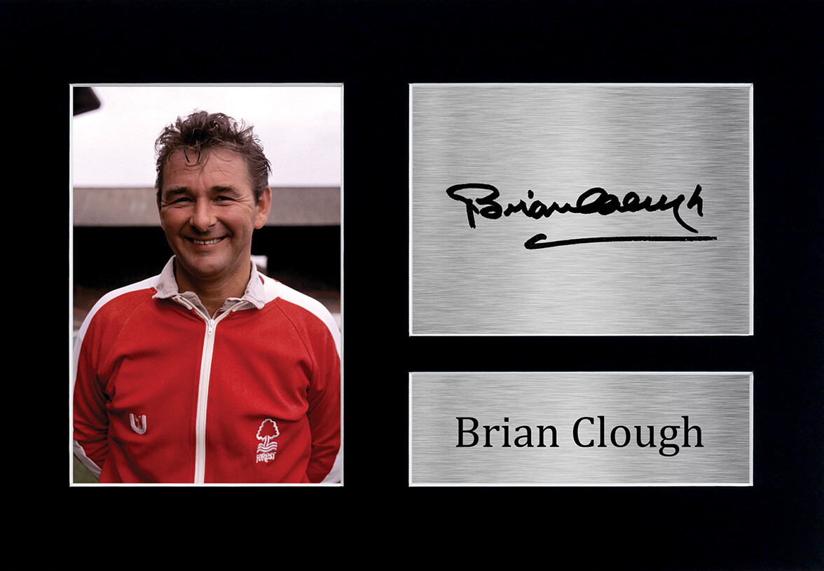 Brian Clough Signed Pre Printed Autograph A4 Photo Gift For a Notts ...