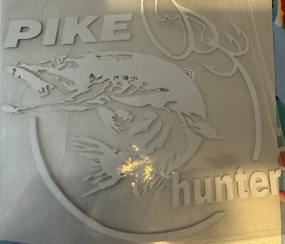 PIKE FISHING FISHING BOX / CAR WINDOW DECAL PIKE HUNTER DECALS | eBay UK