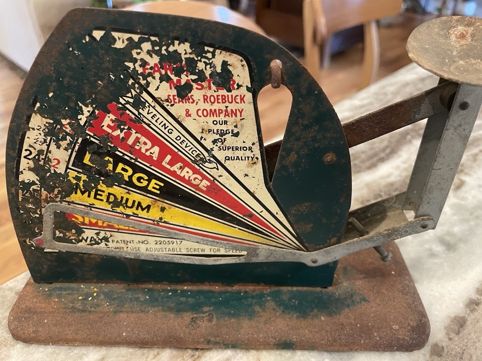 Vintage Farm Master Egg Weigher Scale Jiffy Way Sears Roebuck & Company ...