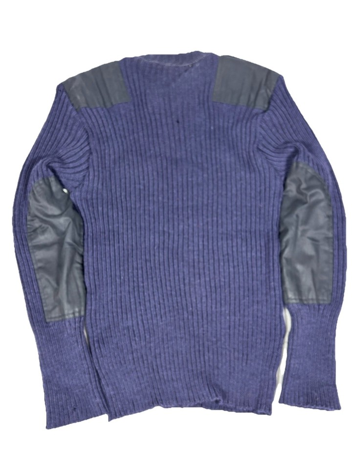 USMC 100% Wool Military Sweater Blue Mens S 42 Med Wooly Pully Made In ...