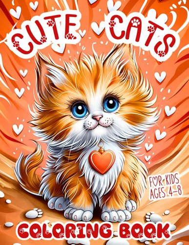Cute Cats Coloring Book for Kids Ages 4-8: Adorable Meows, Pawsitively ...