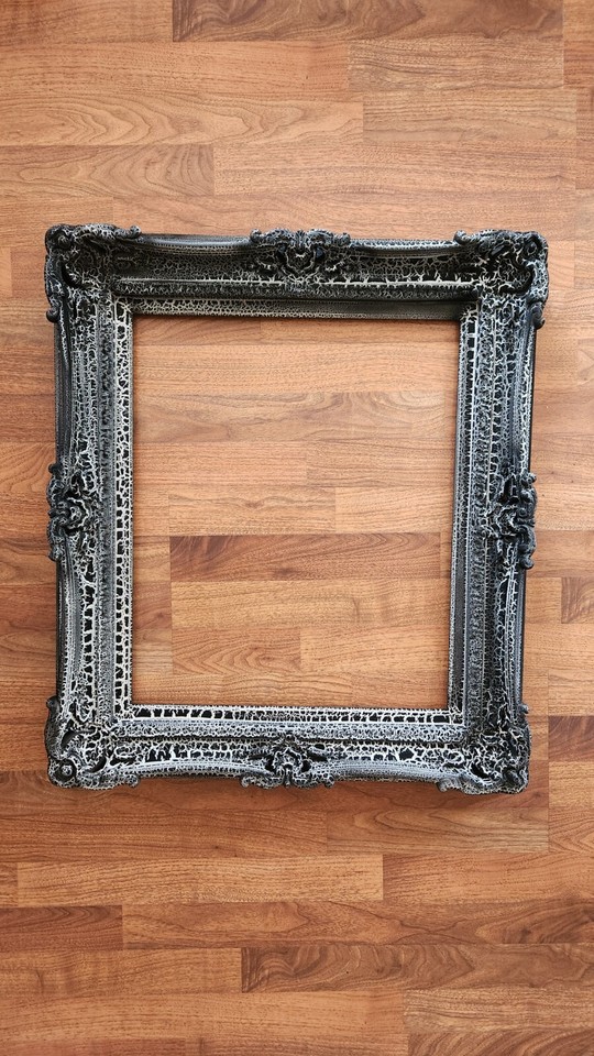 16x20 Black Crackled Frame Elegant Baroque Fancy Gothic Frame Poster ...