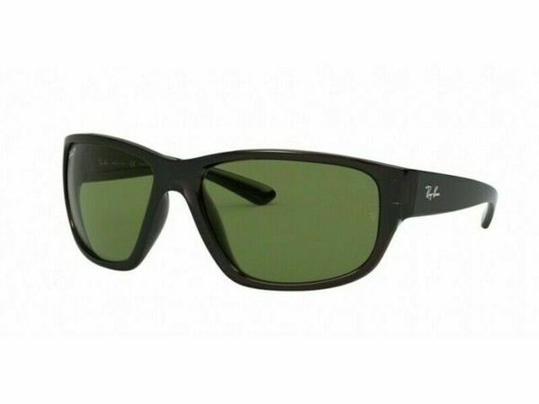 Ray-Ban RB4300 Men's Wrap Sunglasses - Transparent Grey Frame with ...