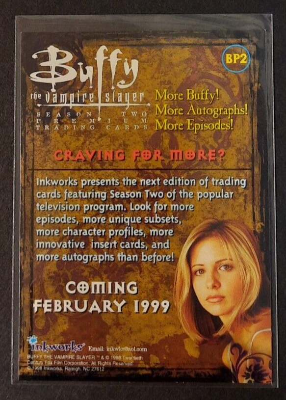 BUFFY THE VAMPIRE SLAYER Season 2 Promo Card #BP2 Inkworks 1999 | eBay