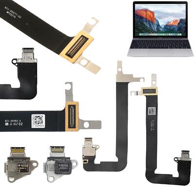 USB-C DC Charging Port flex cable apple macbook retina 12" A1534 2015 ...
