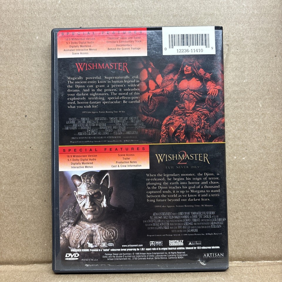 Wishmaster / Wishmaster 2: Evil Never Dies (DVD) 12236114109 | eBay