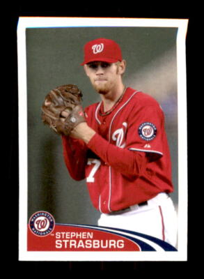 2012 Baseball Topps Stickers Stephen Strasburg Washington Nationals ...