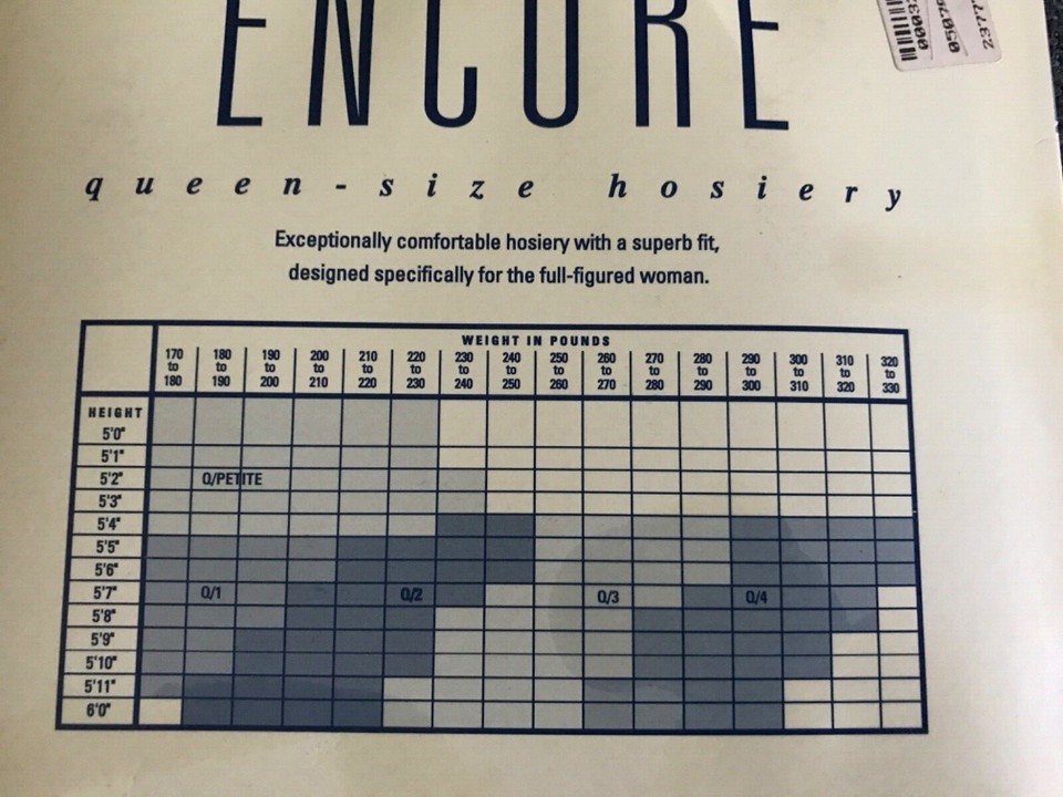 NEW Nordstrom Encore Queen-Size sz QP Dark Grey Pantyhose Control Top ...