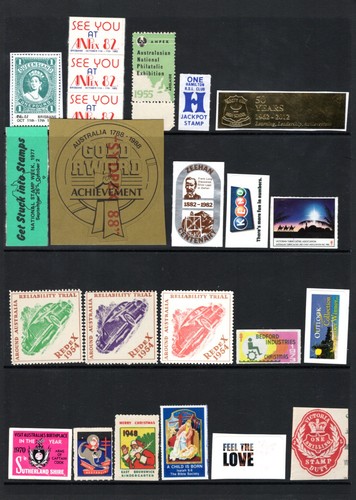 AUSTRALIA CINDERELLA STAMP COLLECTION FROM 1950s TO 1980s- RARE LOT ...