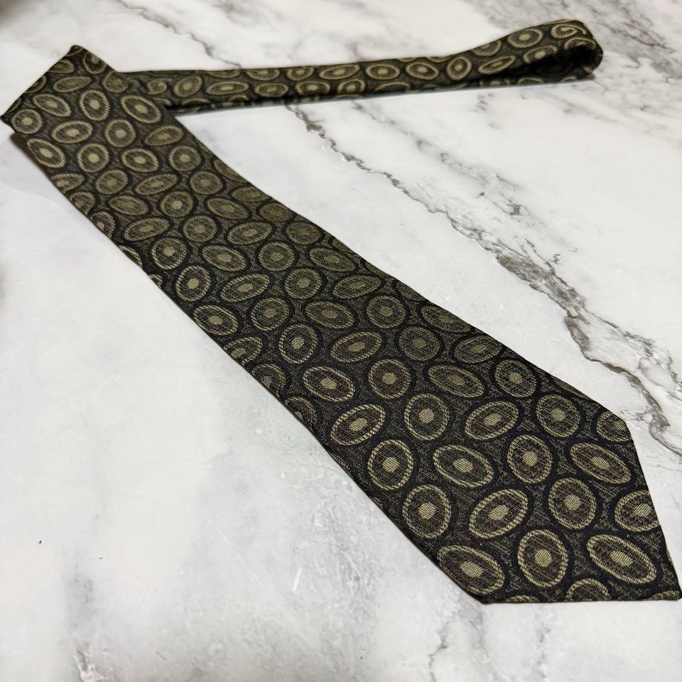 EMPORIO ARMANI Silk Tie with Geometric Print Vintage rare Men's From ...