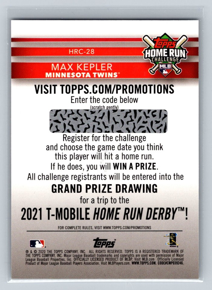 2020 Topps #HRC-28 Max Kepler Home Run Challenge (Series 2) NM | eBay