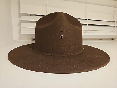 STRATTON HAT S40 /TROOPER/SHERIFF/ POLICE/RANGER/BROWN FELT SZ 7 1/4 W ...