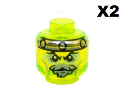 Lego ® Lot 2 Tête Minifig Fantôme Alien Ghost Bow Master Soul Archer ...