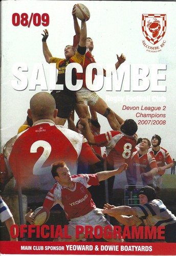 Salcombe Rugby Club ( RFC ) 2007 - 2008 generic season programme | eBay