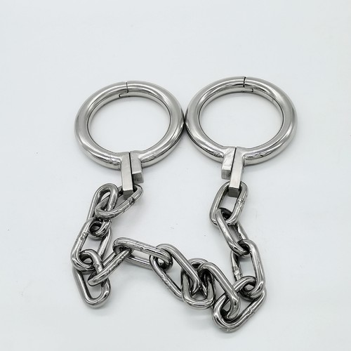 Stainless Steel Toe Cuffs Chains Metal Shackles Foot Lock Slave New | eBay