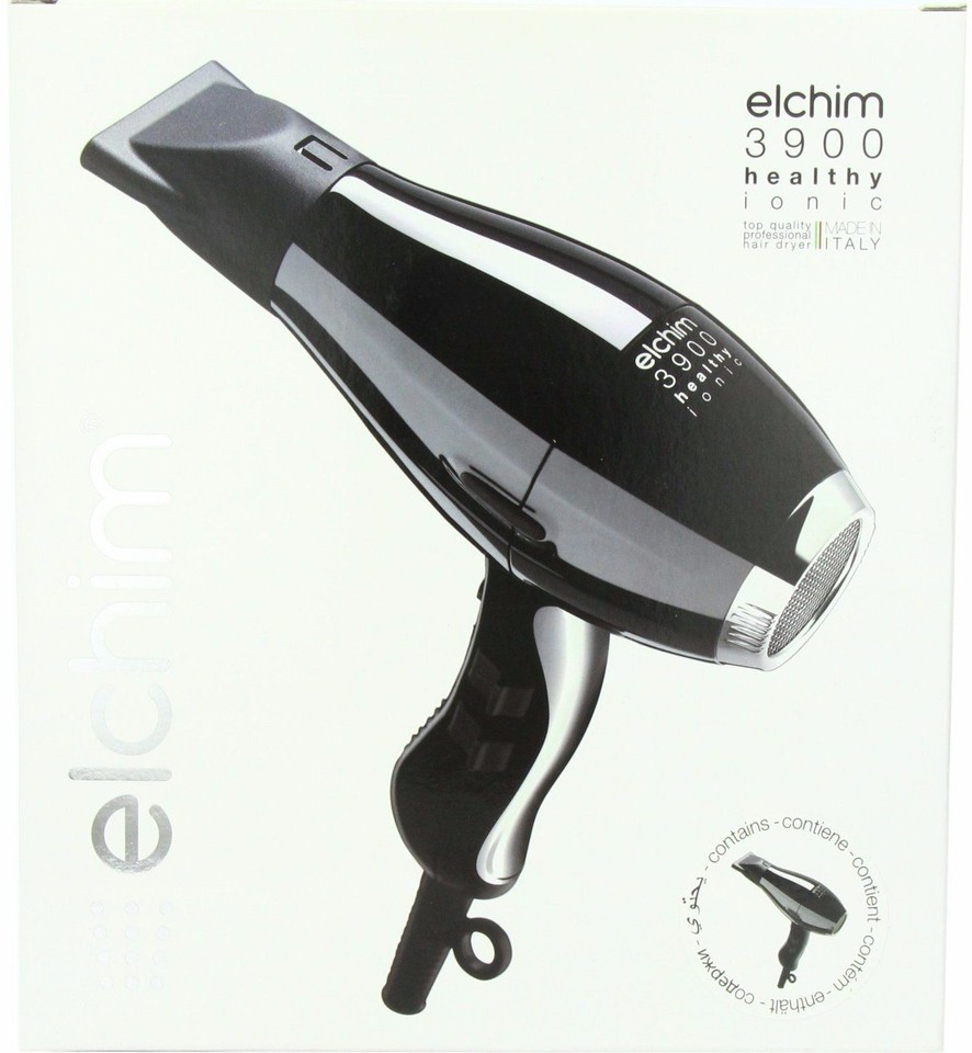 ELCHIM 3900 IONIC DRYER, BK/SILVER 2000W-2400W VALID LIFETIME WARRANTY ...