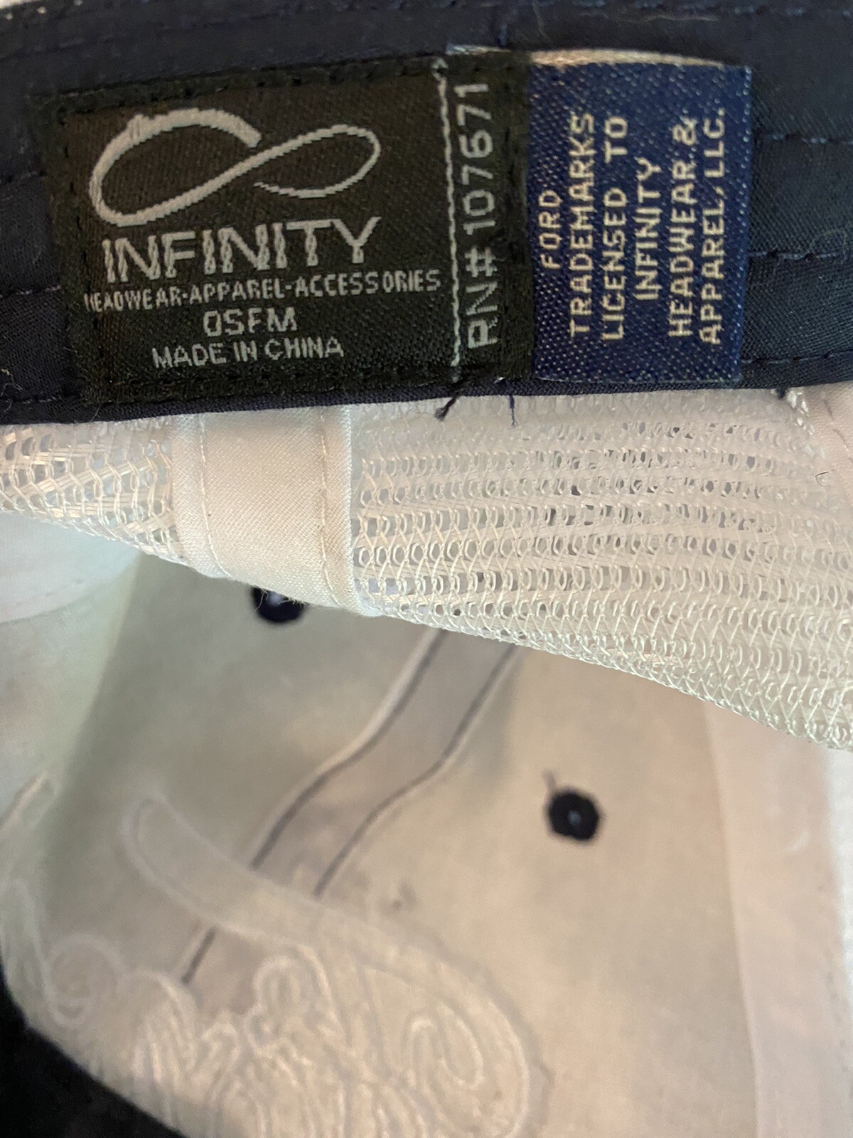 FORD Mesh Back Raised Glitter Script Embroidered LOGO… - Gem