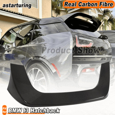 For BMW I3 Hatchback 2014-2020 REAL Carbon Rear Roof Spoiler Top Window ...