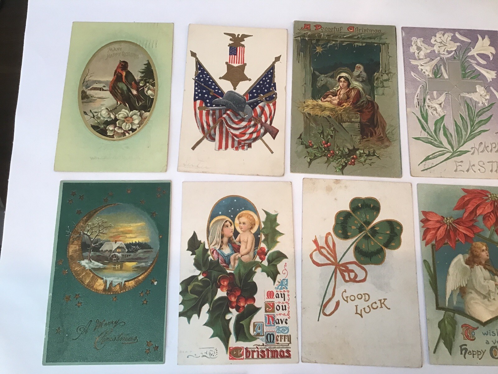 Lot Of 24 1900s HOLIDAY Postcards CHRISTMAS EASTER PATRIOTIC GAR ...