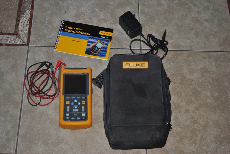 fluke 124 40 mhz industrial scope meter | eBay