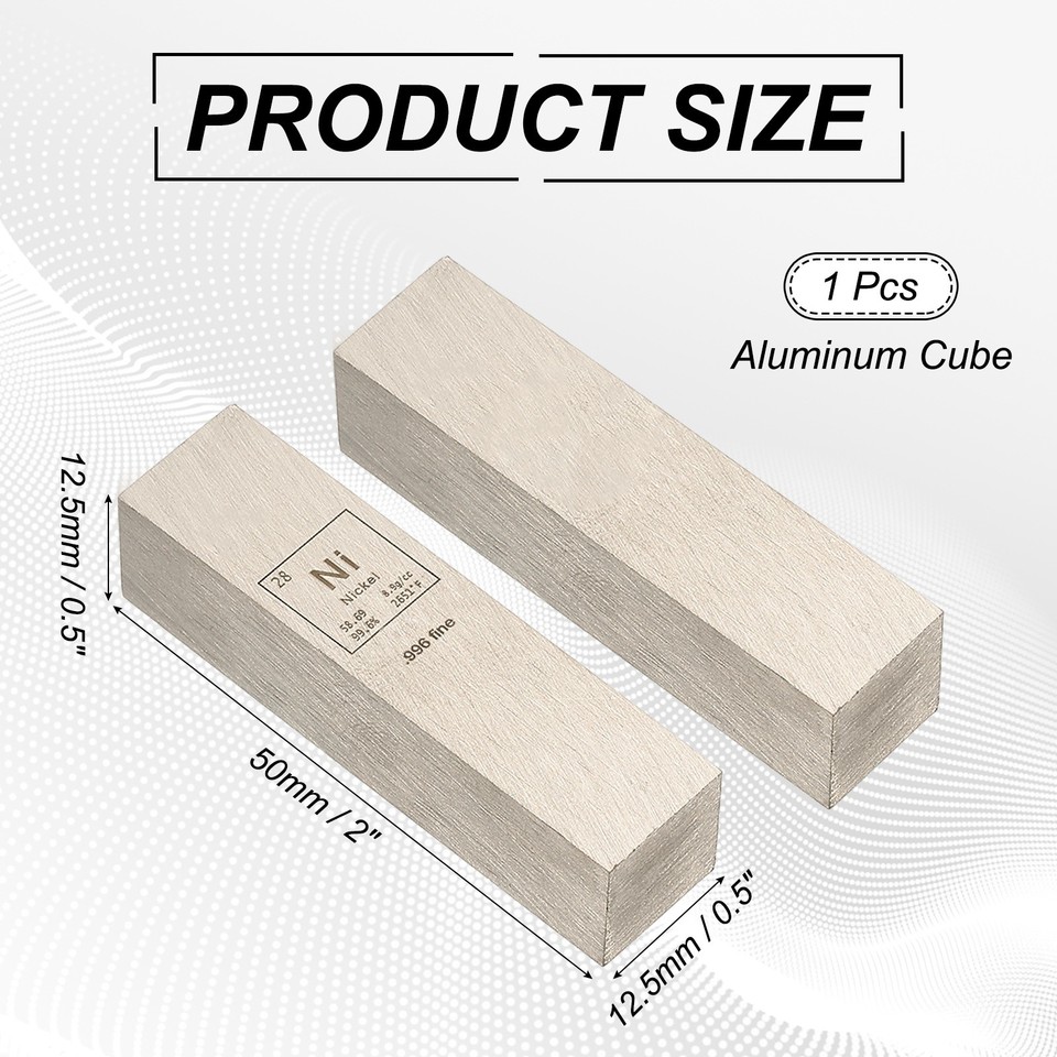 Nickel Cube, 0.5x0.5x2" Ni Density Stick High Density Element Rod | eBay