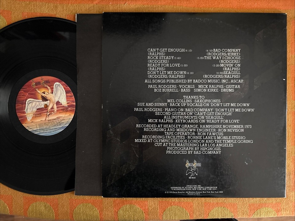 Bad Company First Debut s/t Original US vinyl Monarch Pressing | eBay