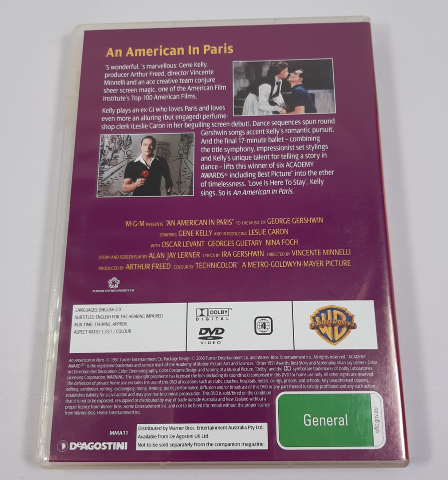 An American In Paris PAL Movie DVD R4 VGC Gene Kelly | eBay Australia