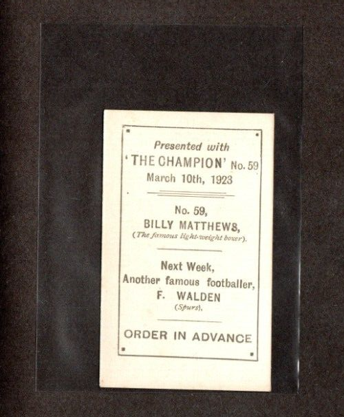 1923 The Champion (March 10, 1923) BILLY MATTHEWS #59 [NrMt] | eBay