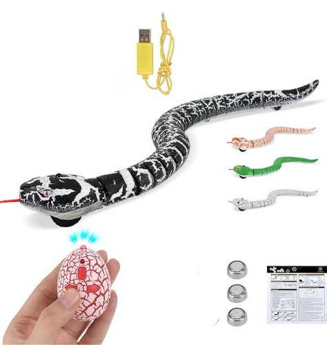 Remote Control USB Charging Snake Toy with Egg Controller- Black | eBay