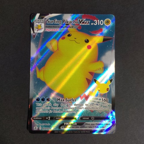 Pokemon Card TCG: Surfing Pikachu VMAX 009/025 - Celebrations | eBay