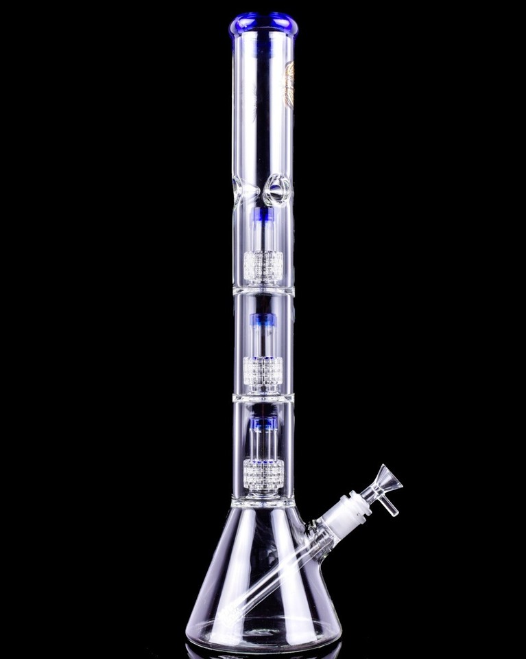 THICK 20" TRIPLE Showerhead BEAKER Bongs Big Bongs Glass Water Pipe ...