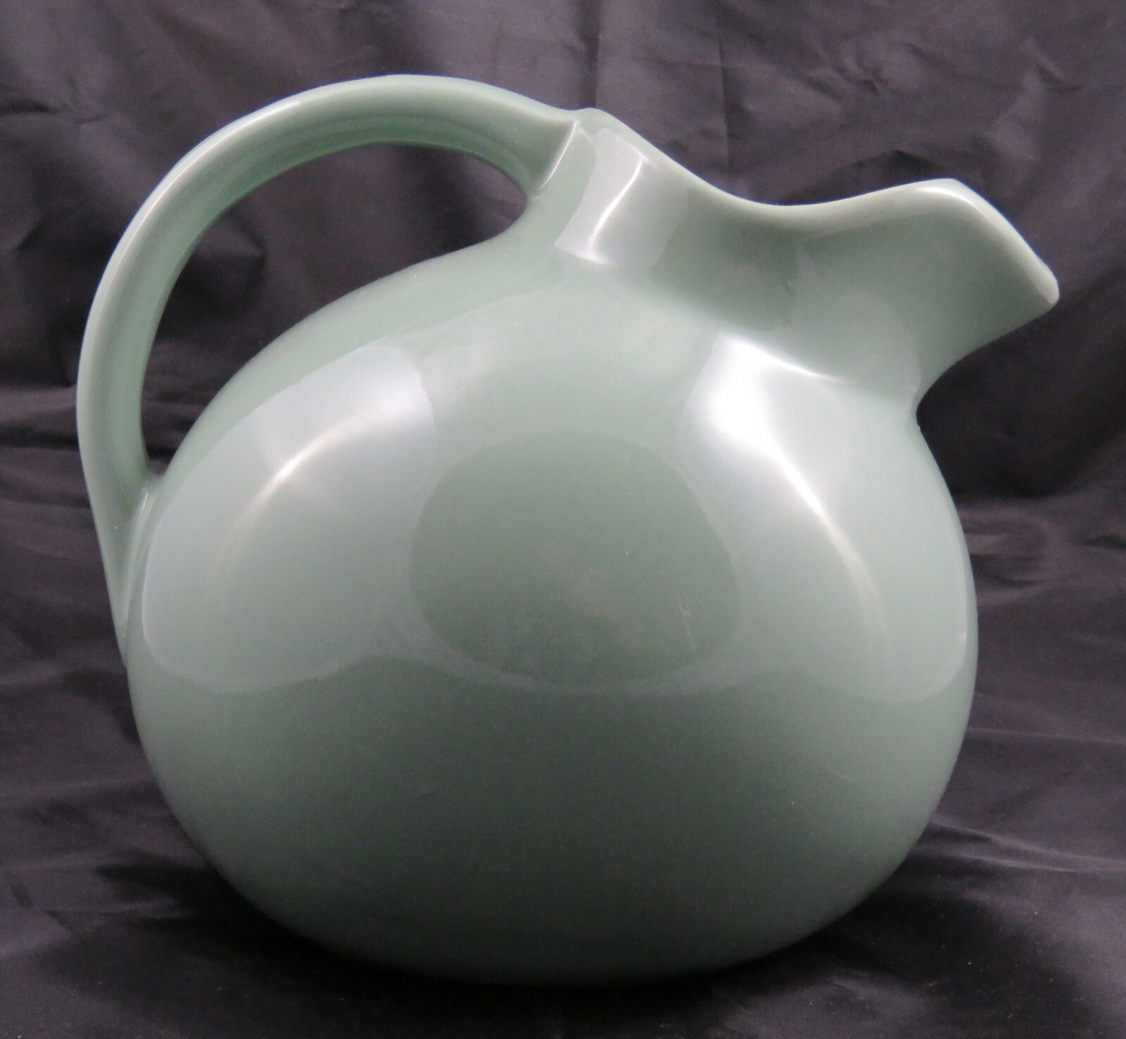 Vintage USA Pitcher Light Blue Green Water Pitcher with Ice Lip Mid ...