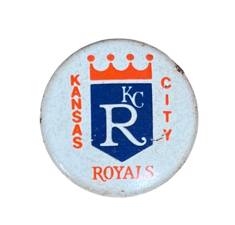 Vintage Late 1960's Kansas City Royals MLB Baseball 1 Inch Pin Pinback ...