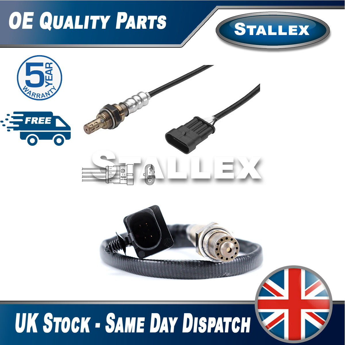 Fits Iveco Daily 3.0 2x Lambda Oxygen Sensors Front + Rear Stallex 4 Wire | eBay UK