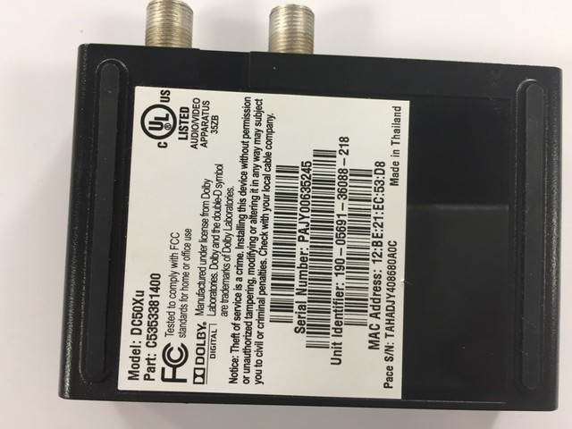 Pace DC50XU Digital Adapter Full Installation Kit for sale online | eBay