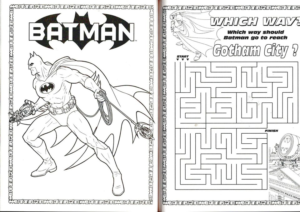 Batman - Coloring & Activity Books Includes Stickers! | eBay