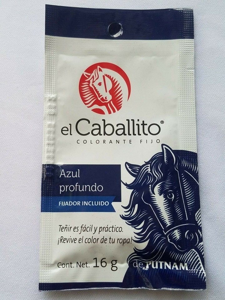 3 Pack of El Caballito Colorante / Dye Colour Powder Craft Clothes. { 3 ...