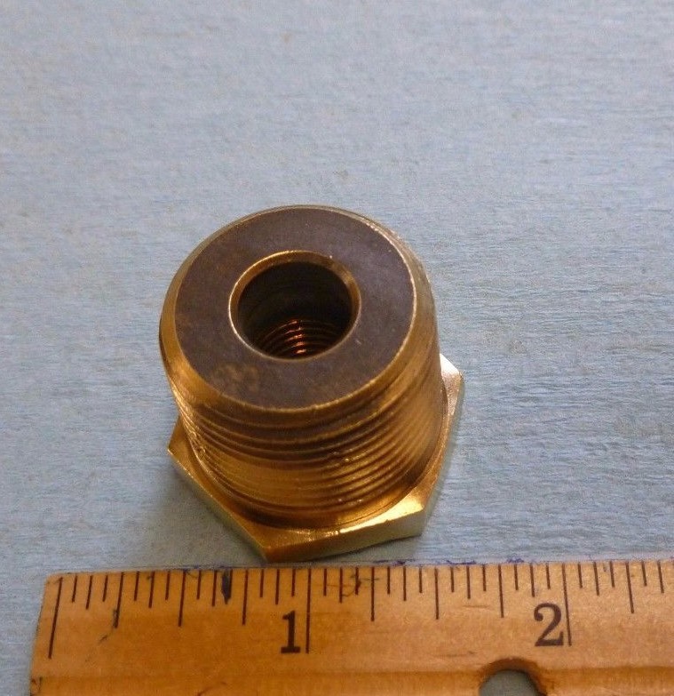 AN912-9B REDUCER FITTING (BRASS) 1/4" X 3/4" PIPE THREAD - AIRCRAFT ...