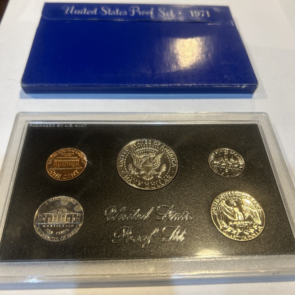 1971 Proof set (Clad) - (OGP) 5 coins (B4) | eBay