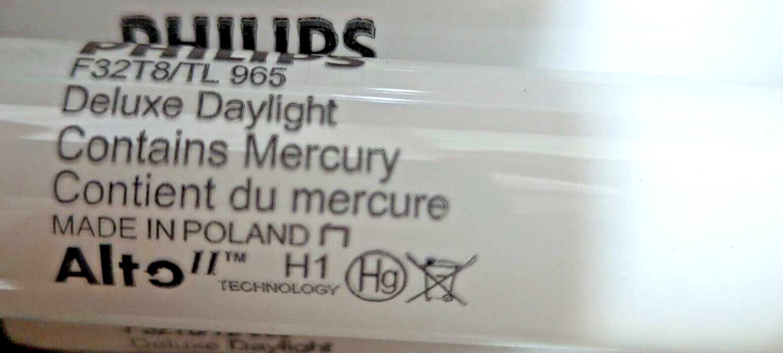 Philips Deluxe Daylight 32W T8 6500k F32T8/TL965/ALTO Fluorescent Lamp ...