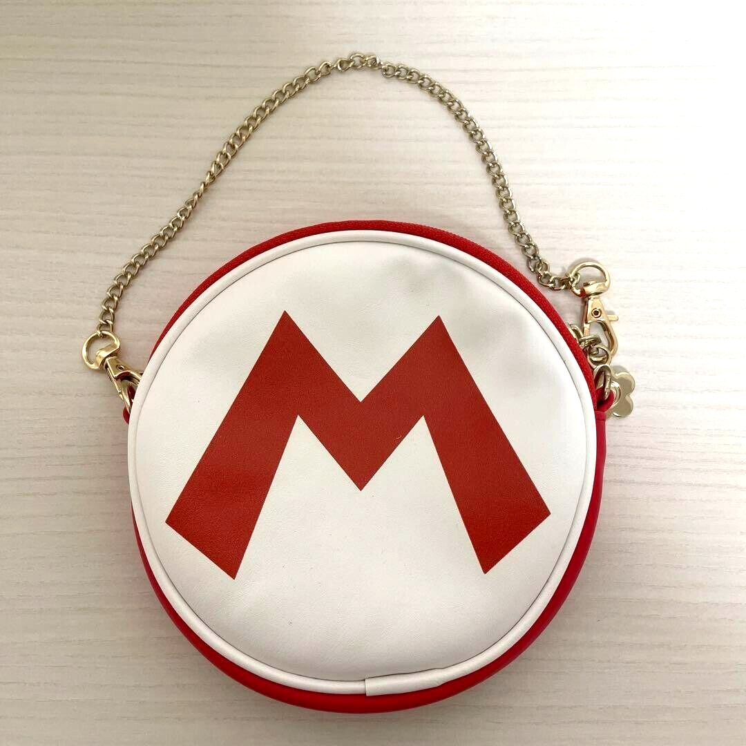 Parco x Super Mario Circle Pouch with Chain Mary Quant M Daisy Red Used ...