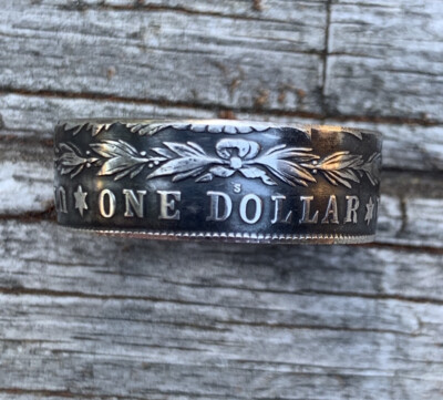 Genuine Morgan Silver Dollar Coin Ring Hand Made | eBay