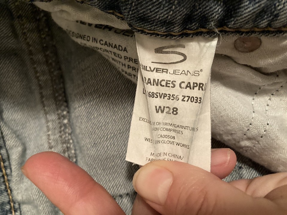 Women’s Silver Frances Denim Capris Jeans Size 28 | eBay