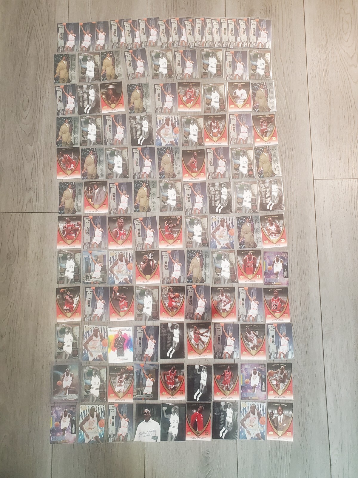 Huge (115) Michael Jordan Card Collection Lot Chicago Bulls Goat UNC ...