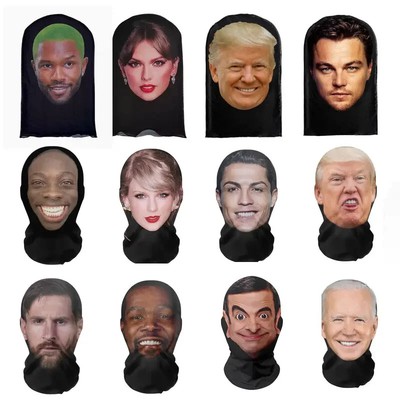 Cosplay 3D Printed Kanye Mask Stretch Mesh Full Face Mask Men and Women ...