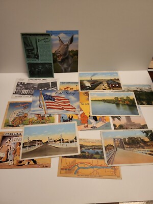 Vintage Lot of 15 - 1940s WWII Souvenir the Army postcards ephemera ...