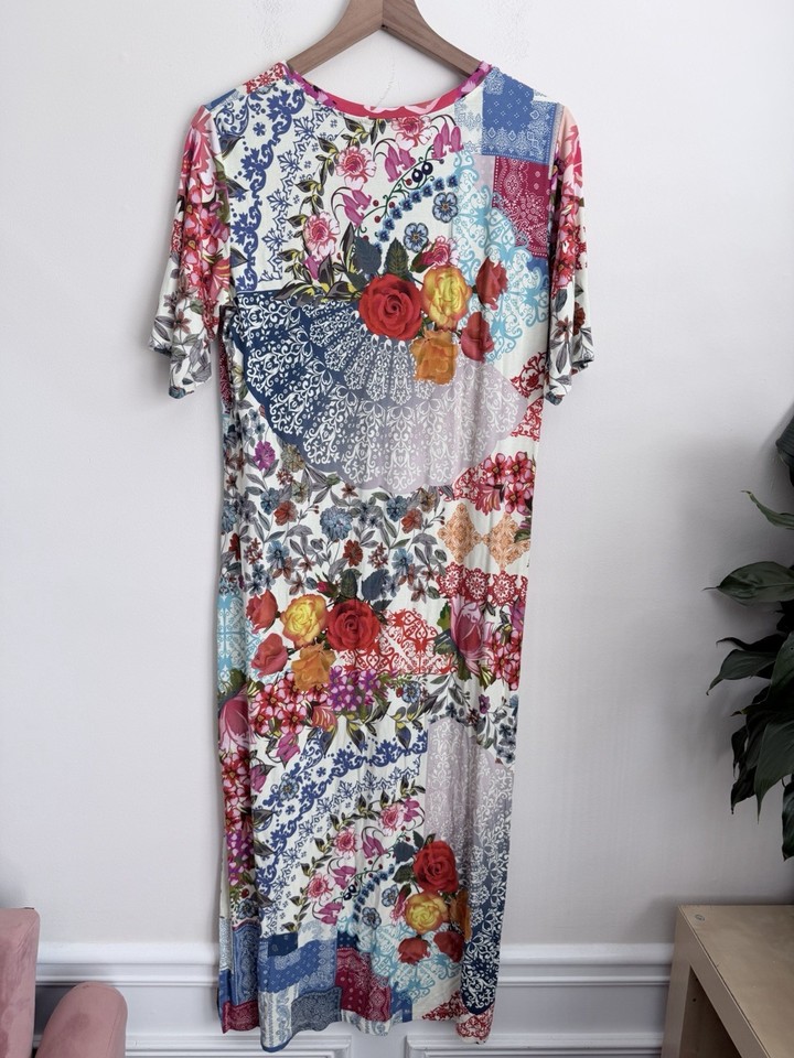 Johnny Was Tango T-shirt Midi Dress Floral Jersey knit M | eBay