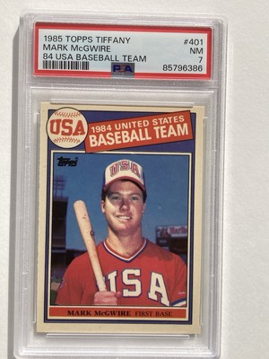 1985 Topps Tiffany Mark McGwire RC #401 PSA 7 USA Baseball Team, Rare ...