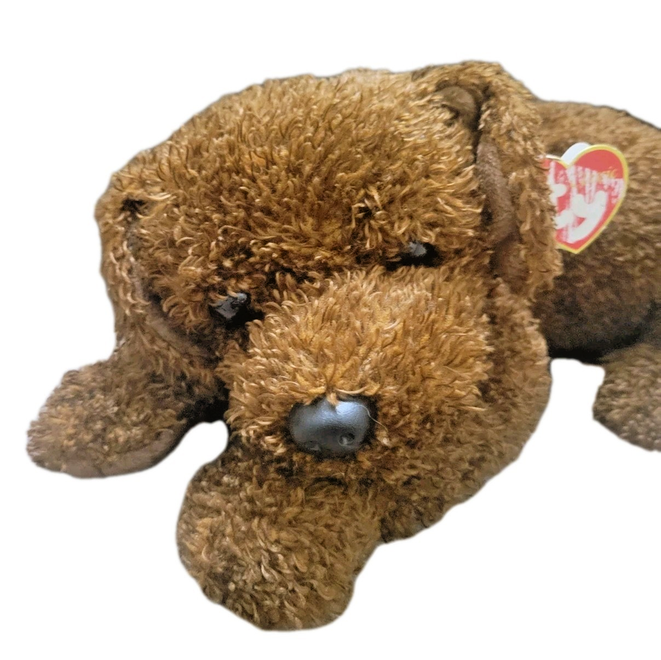 TY Classic Beanie Baby FLOPPER 2000 Brown Dog 12 Inch Stuffed Animal ...