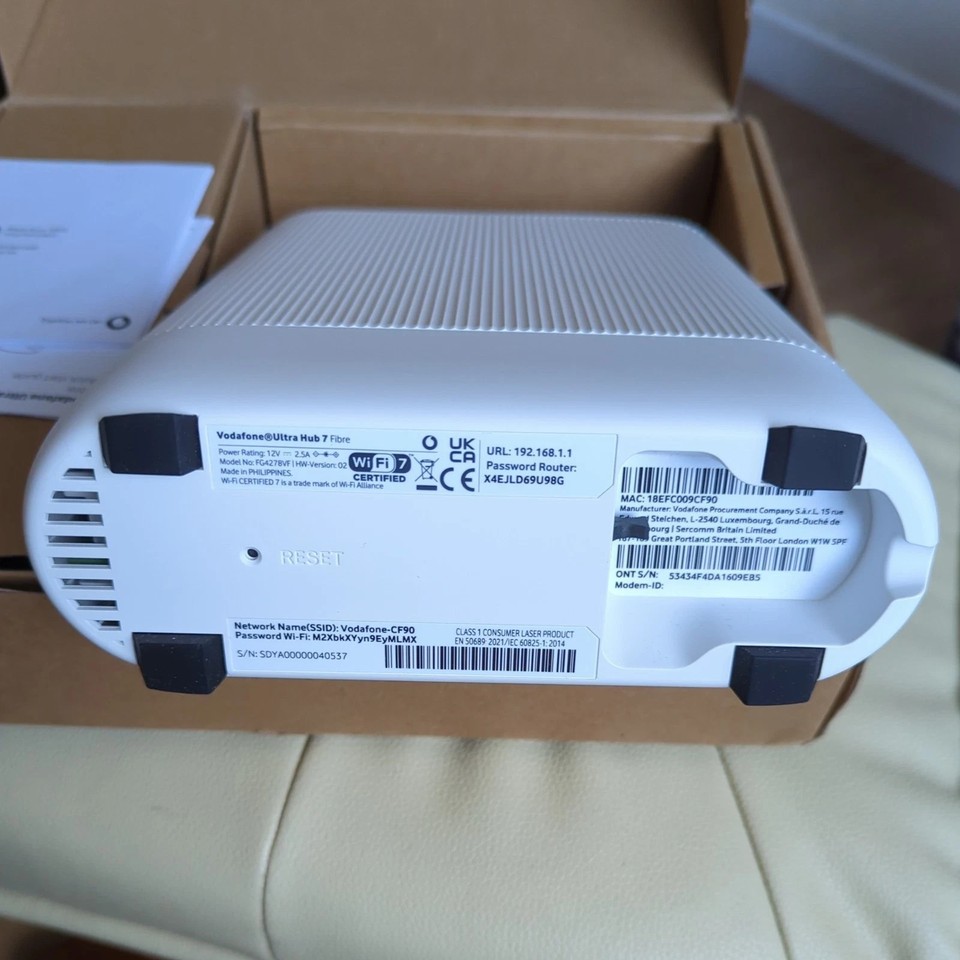 Vodafone Ultra Hub 7 Fibre Router WiFi 7 | eBay UK